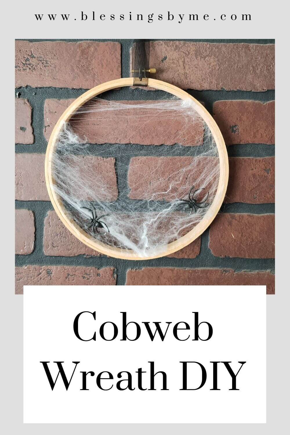 Cobweb Wreath Halloween Decoration - Blessings by Me
